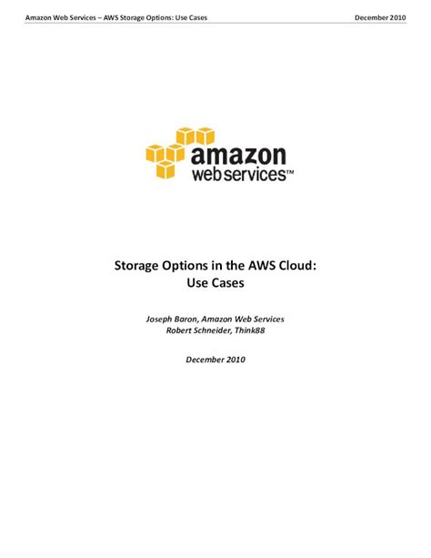 Pdf Aws Storage Use Cases Dokumentips
