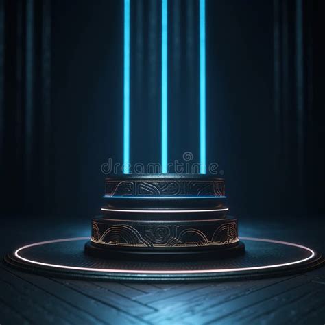 Ancient Theme Pedestal For Display Platform For Design Blank Product