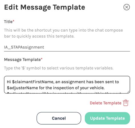 Send Template Message Hi Marley