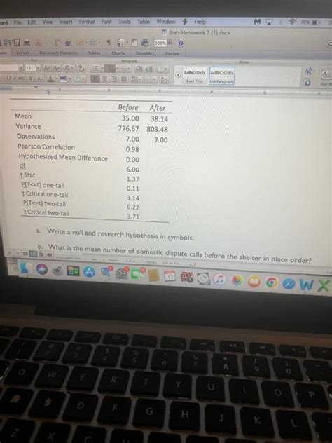 Solved A Write A Null And Research Hypothesis In Symbols Chegg Com
