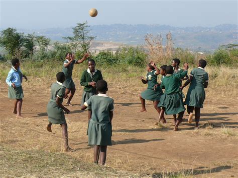 Playing Netball Rural School In Inkwali Kzn Photo Rural