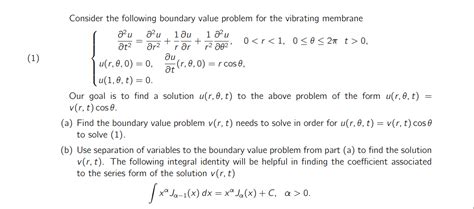 Solved Consider The Following Boundary Value Problem For The