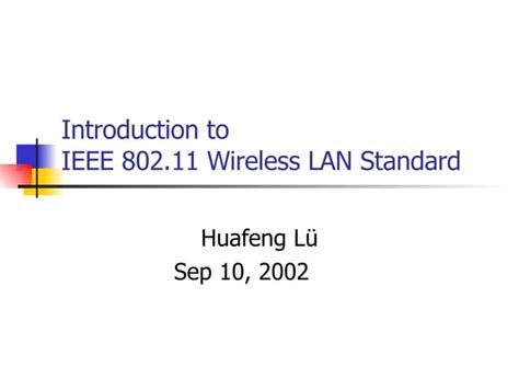 ieee 802 11 wireless lan