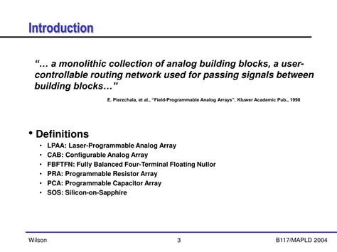 Ppt Continuous Time Laser Programmable Analog Array For Radiation Environments Powerpoint