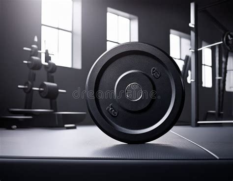 The Minimalist Design Of A Single Weight Plate On A Clean Platform Emphasizes Focus And