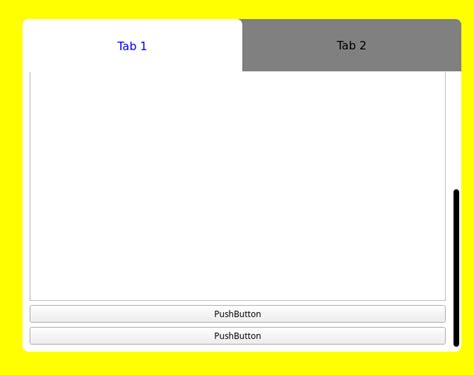 C Qtabwidget With Rounded Corners And A Unified Background For The