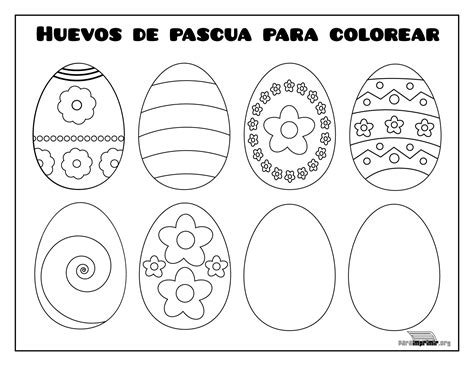 Huevos De Pascua Para Colorear Y Para Imprimir En Pdf 2025