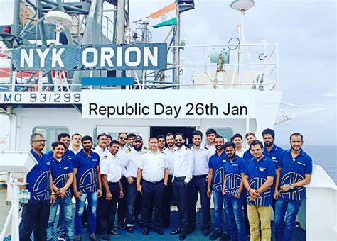 Capt Himanshu Gupta On Linkedin Celebrating Republic Day On Board Nyk Orion