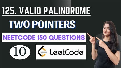 125 Valid Palindrome Neetcode 150 Youtube