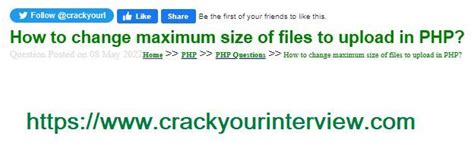 Change Maximum File Size For PHP Uploads