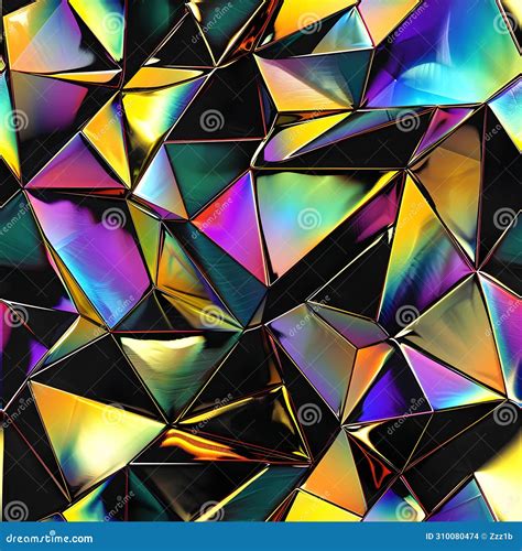 Seamless Texture And Full Frame Background Of Colorful Glass Mosaic