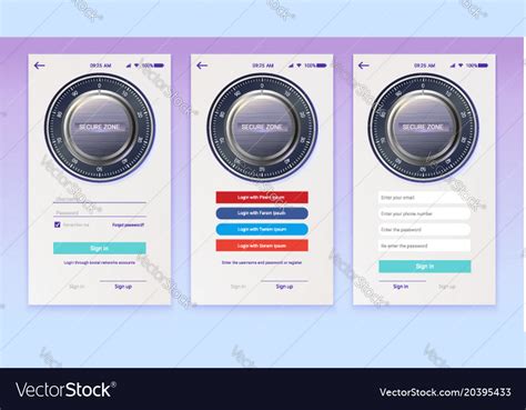 Account Authorization Or Register Interface Vector Image