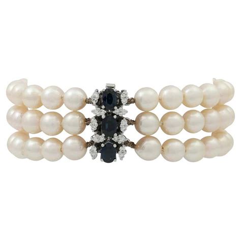 Mikimoto Akoya Cultured Pearl Station Bracelet Pd129z For Sale At