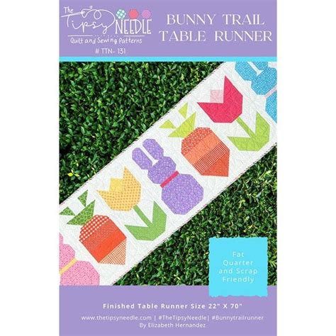 Bunny Trail Table Runner Quilt Pattern The Tipsy Needle My Favorite Quilt Store