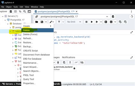 How To Delete A Database In Pgadmin 4