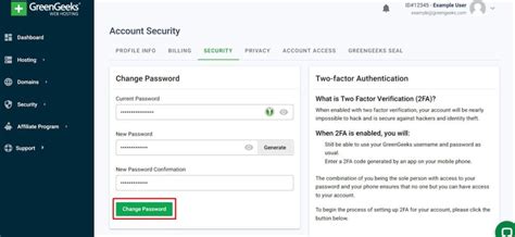Getting Started How To Reset Your Greengeeks Account Password