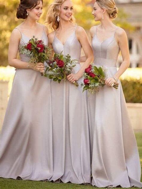 Silver Gray Bridesmaid Dressescountry Bridesmaid Dresses Gdc1044
