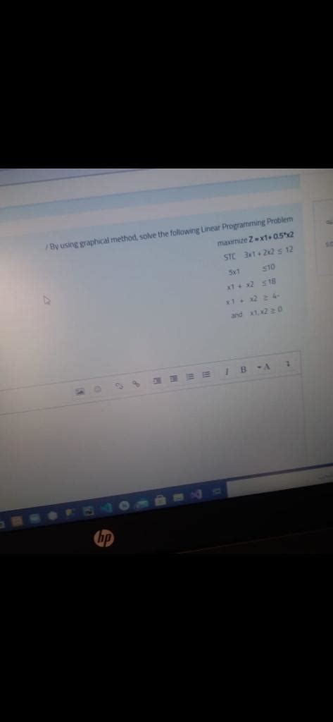 solved by using graphical method solve the following linear
