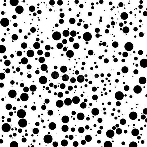 Black And White Random Dots Circles Dotted Vector Element Pattern