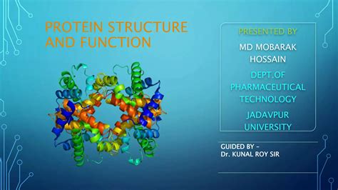 Protein Structure And Function Pptmd Mobarak Hossainpptx