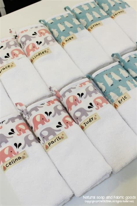 네임라벨이 있는 어학원 생일선물 개인수건 어린이집 생일선물 네이버 블로그