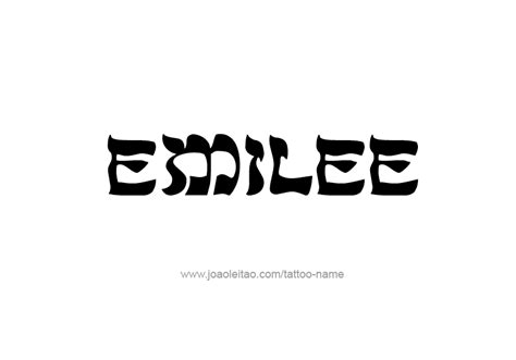 Emilee Name Tattoo Designs