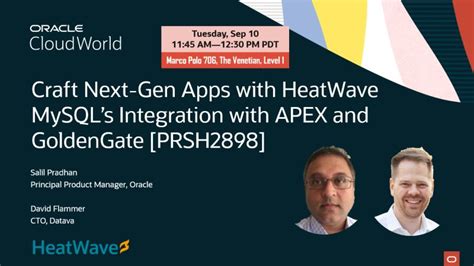 Abhinav Agarwal On Linkedin Oraclecloudworld Oci Heatwave Genai Oltp Olap Lakehouse