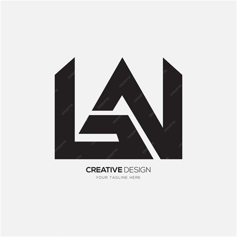 Premium Vector Letter Bw Modern Shapes Alphabet With Lowercase Typography Logo Design Idea