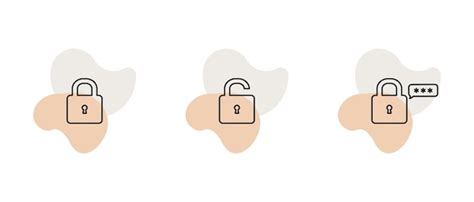 Premium Vector Locked Unlocked And Security Password Lock Icons