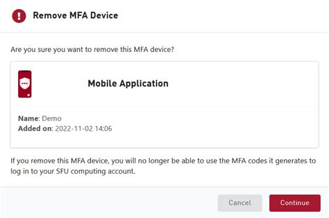 add or remove mfa devices and apps information systems at sfu simon