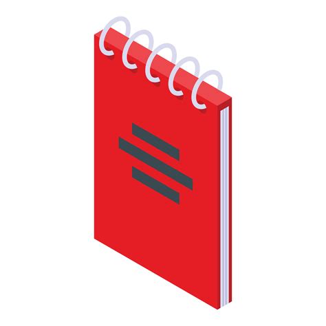 Home Office Paper Notebook Icon Isometric Style 15873409 Vector Art At Vecteezy