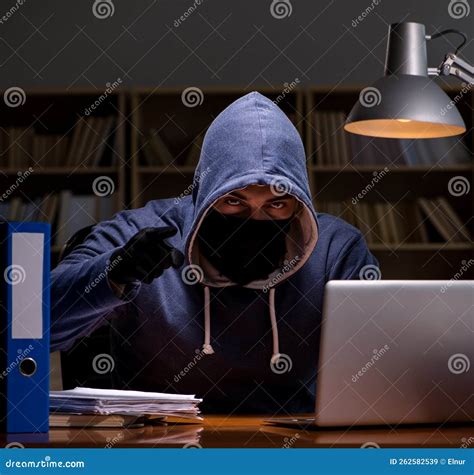 Hacker Stealing Personal Data From Home Computer Stock Image Image Of Criminal Hacker 262582539