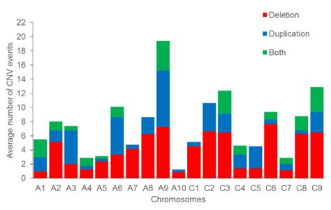 The Average Number Of Cnv Events Ie Deletion Duplication And Both