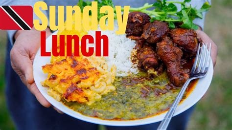 Cook A Trini Sunday Lunch With Me Callaloo Stewed Chicken Macaroni