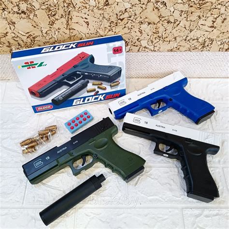 Детский игрушечный пистолет Glock/M1911 детская игрушка с вылетающими ...