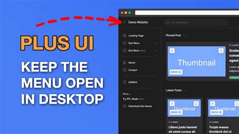 How To Keep The Menu Open In Plus Ui Blogger Template Youtube