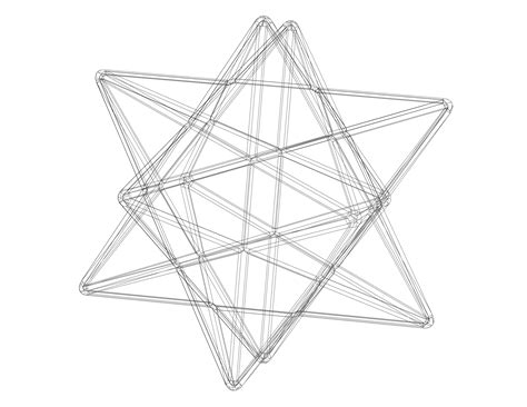 3mf file wireframe shape small stellated dodecahedron 🤏・template to