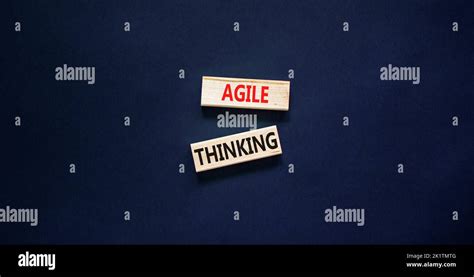 agile thinking symbol concept words agile thinking on wooden blocks