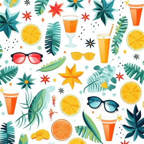 Premium Ai Image Beautiful Summer Pattern