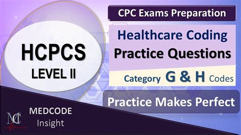 Hcpcs Coding Practice Category G And H Codes Youtube Hcpcs Coding Practice Category G And H Codes Youtube