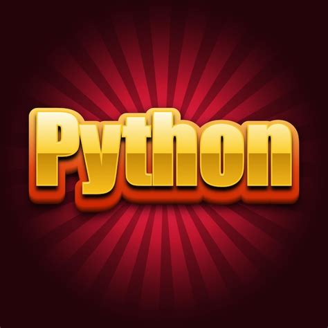 Premium Photo Python Text Effect Gold  Attractive Background Card