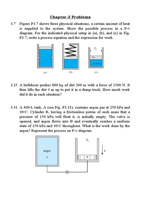 Tutorial Problems Ch 3 Pdf Pressure Heat
