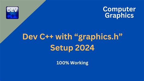 dev c with graphics h header file setup 2024 youtube