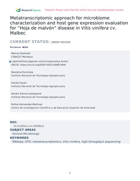 Pdf Metatranscriptomic Approach For Microbiome Characterization And Host Gene Expression