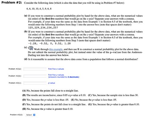 Solved Problem Consider The Following Data Which Is Chegg