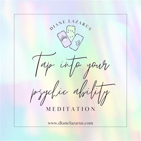 tap into your psychic ability diane lazarus