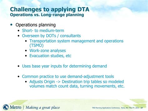 Ppt Development Of A Dynamic Traffic Assignment Dta For The Portland Metropolitan Region