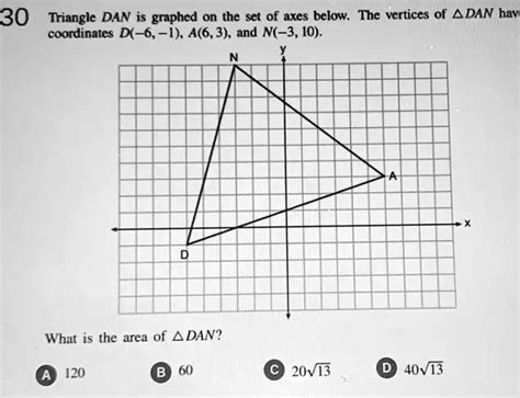 30 Triangle Dan Is Graphed On The Set Of Axes Below The Vertices Of Dan Have Coordinates D 6