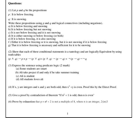 Solved Write These Propositions Using P And Q And Logical Chegg Com