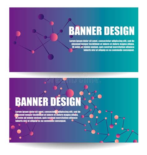 Abstract Molecules Banners Set Stock Vector Illustration Of Background Laboratory 162772728